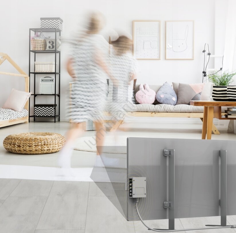 AENO- Chauffage électrique connecté 700W minuteur/thermostat IP44 Wi-fi ...