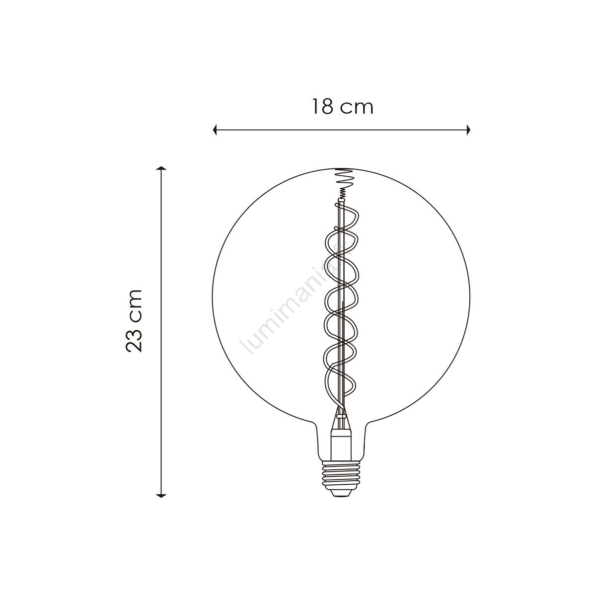 Ampoule à intensité variable LED VINTAGE EDISON G180 E27/4W/230V 2700K ...