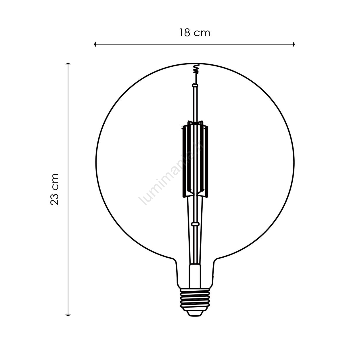 Ampoule à intensité variable LED VINTAGE EDISON G180 E27/4W/230V 3000K ...