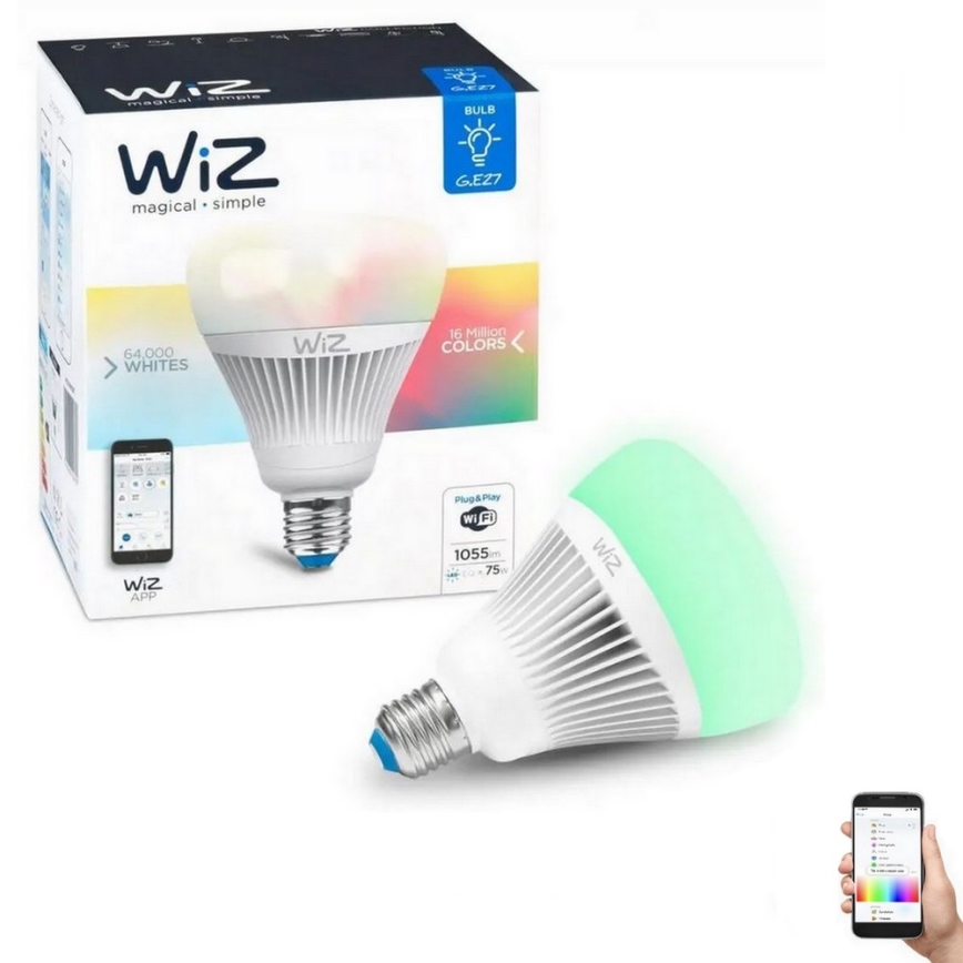 Ampoule à intensité variable RGBW E27/15,5W/230V 2200-6500K Wi-Fi - WiZ | Lumimania