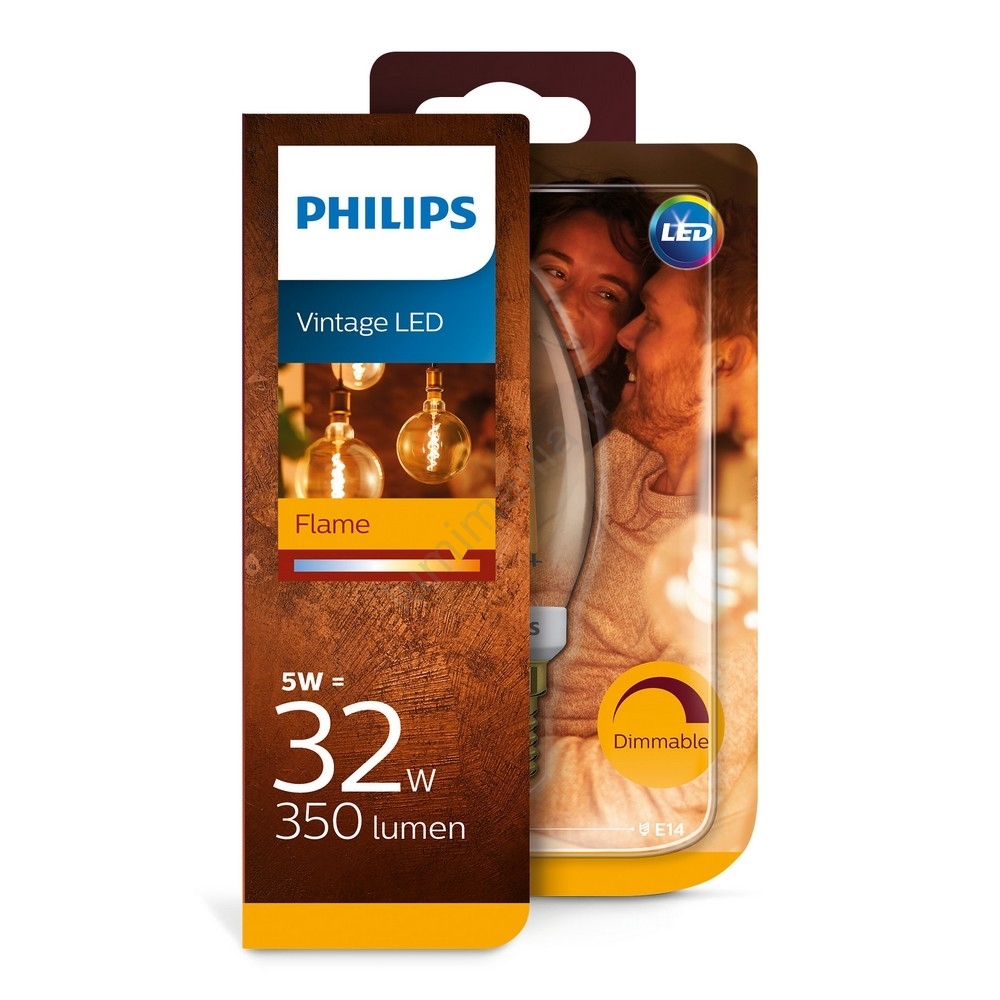 Ampoule dimmable LED VINTAGE Philips B35 E14/5W/230V 2200K | Lumimania