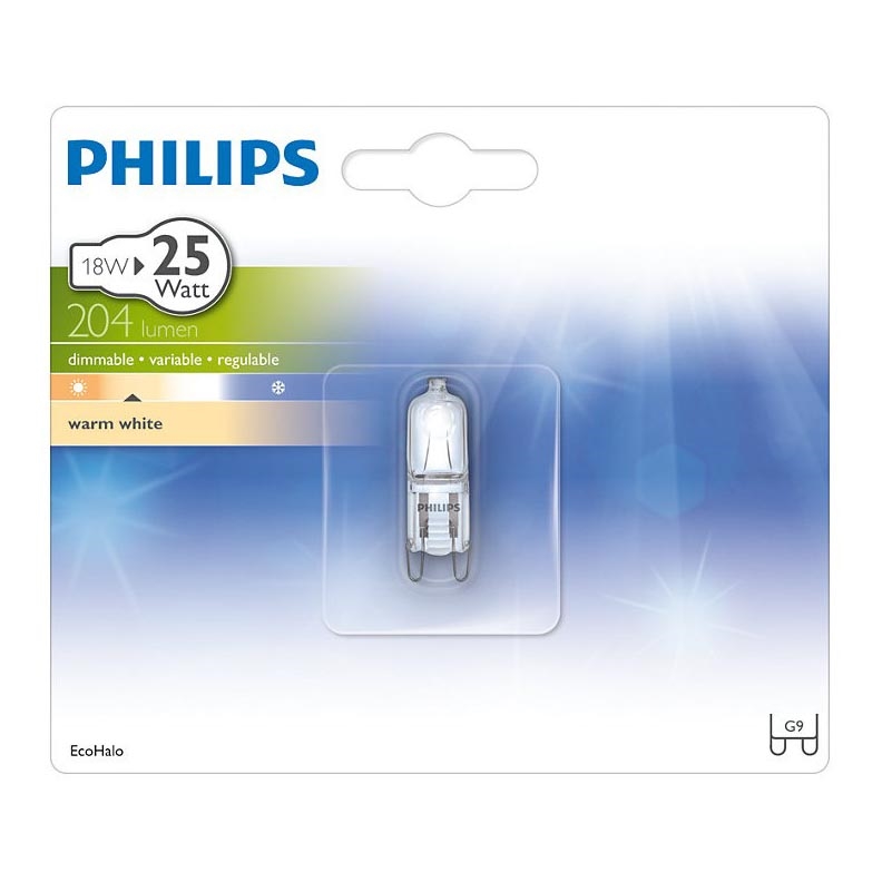 Ampoule industrielle Philips ECOHALO G9/18W/230V 2800K | Lumimania