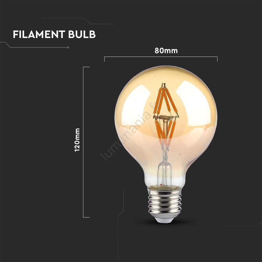 Ampoule LED FILAMENT G80 E27/4W/230V 2200K | Lumimania