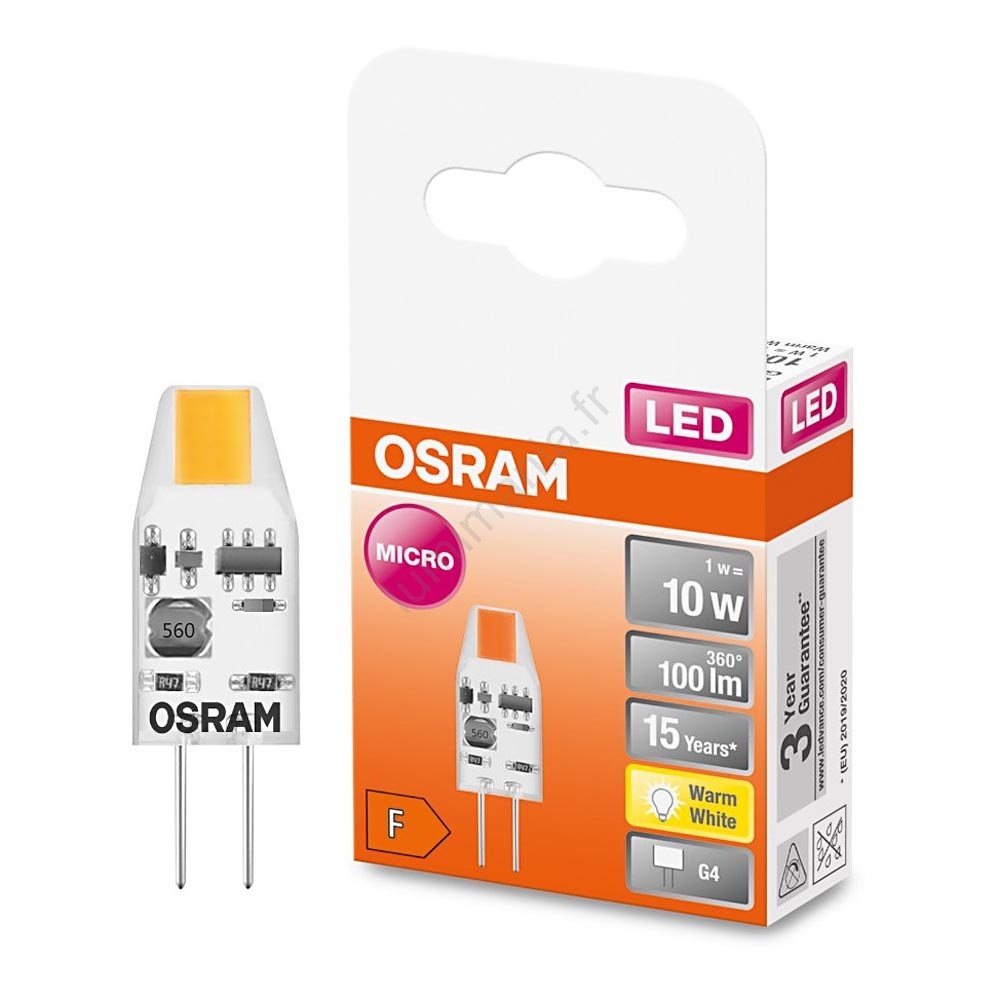 Ampoule LED G4/10W/12V 2700K - Osram | Lumimania