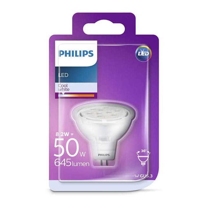 Ampoule LED GU5,3/MR16/8,2W/12V - Philips | Lumimania