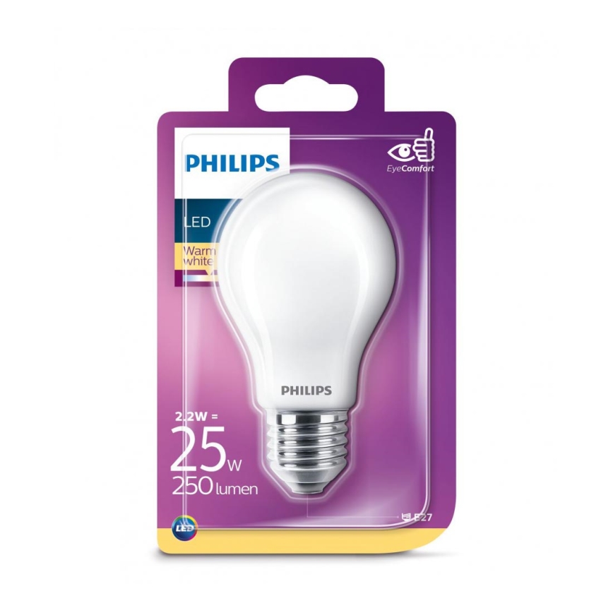 Ampoule LED Philips E27/2.2W/230V 2700K | Lumimania