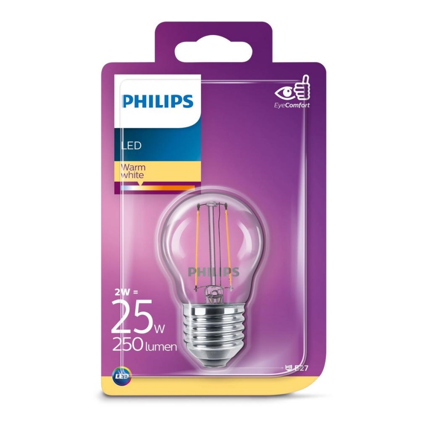 Ampoule LED Philips VINTAGE E27/2W/230V 2700K | Lumimania