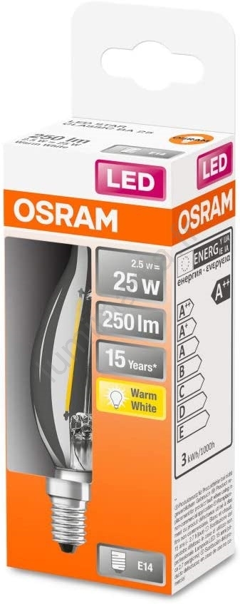 Ampoule LED VINTAGE E14/2,5W/230V 2700K - Osram | Lumimania