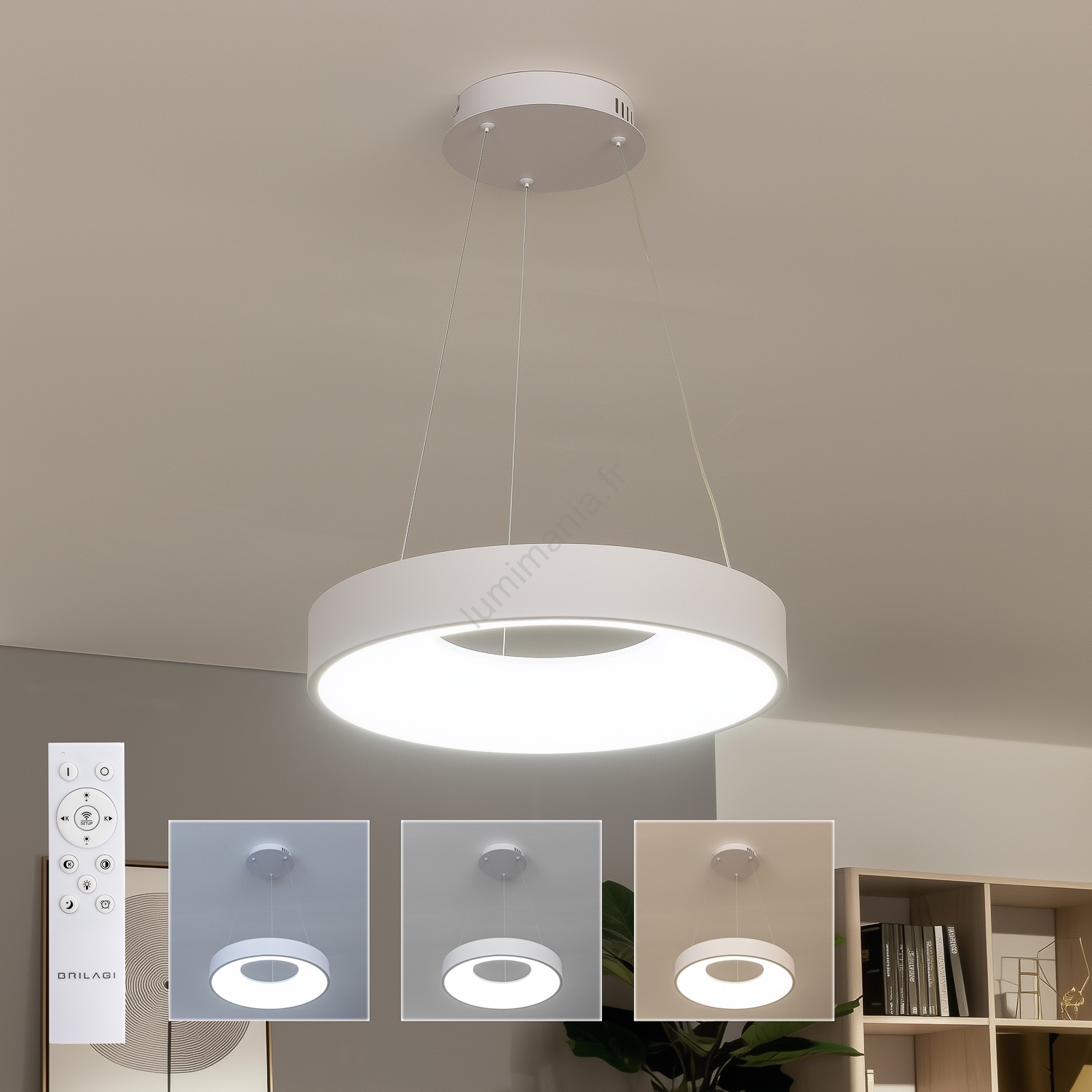 Brilagi - Suspension LED dimmable sur câble FALCON II LED/67W/230V Ø 40 ...
