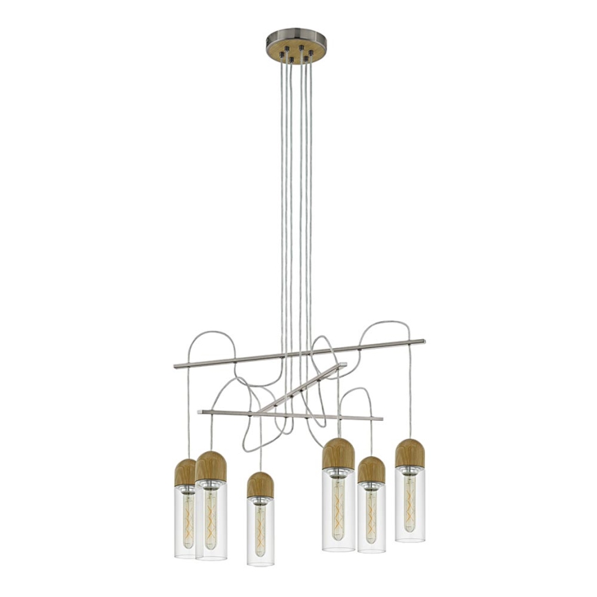 Eglo 96946 - Lustre LED avec fil ZACHARO 1 6xE27/4W/230V | Lumimania