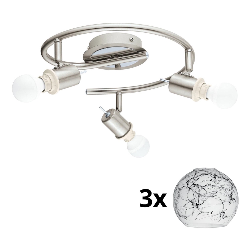Eglo - Spot MY CHOICE 3xE14/4W/230V chrome/blanc/noir | Lumimania