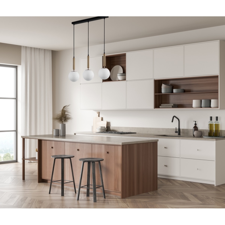 ITALUX PND-2324-3L GD+OPA - Suspension filaire RAVENA 3xE27/10W/230V ...