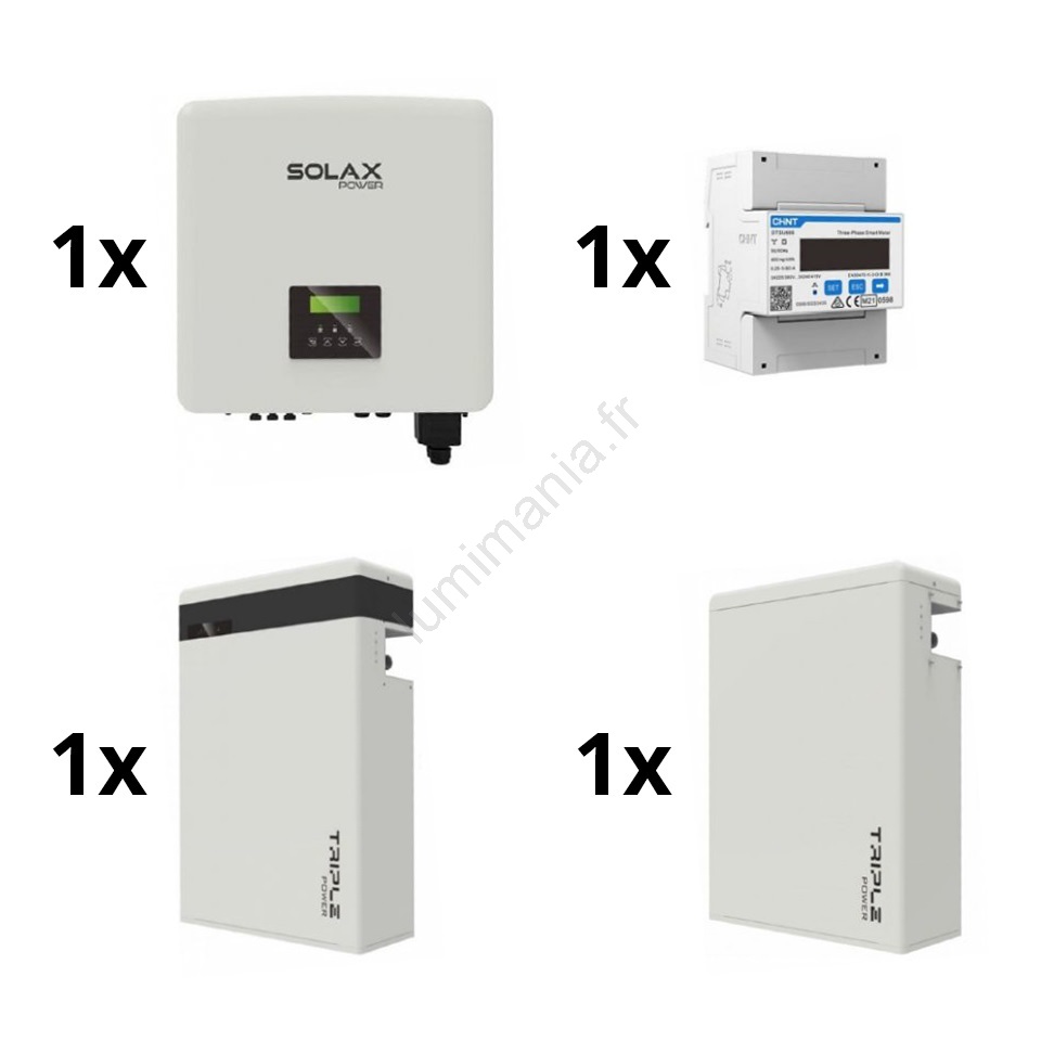 Kit sol : convertisseur SOLAX 15kW 3f + batterie TRIPLE Power 11,6 kWh ...
