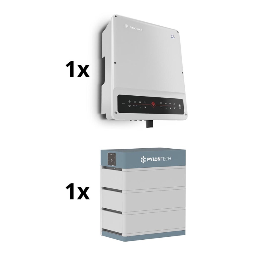 Kit solaire GOODWE -8kW GOODWE convertisseur hybride 3f +10,65kWh ...