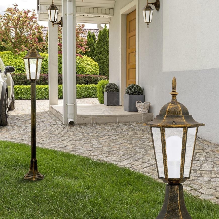 Lampadaire extérieur 1xE27/20W/230V IP43 patine | Lumimania