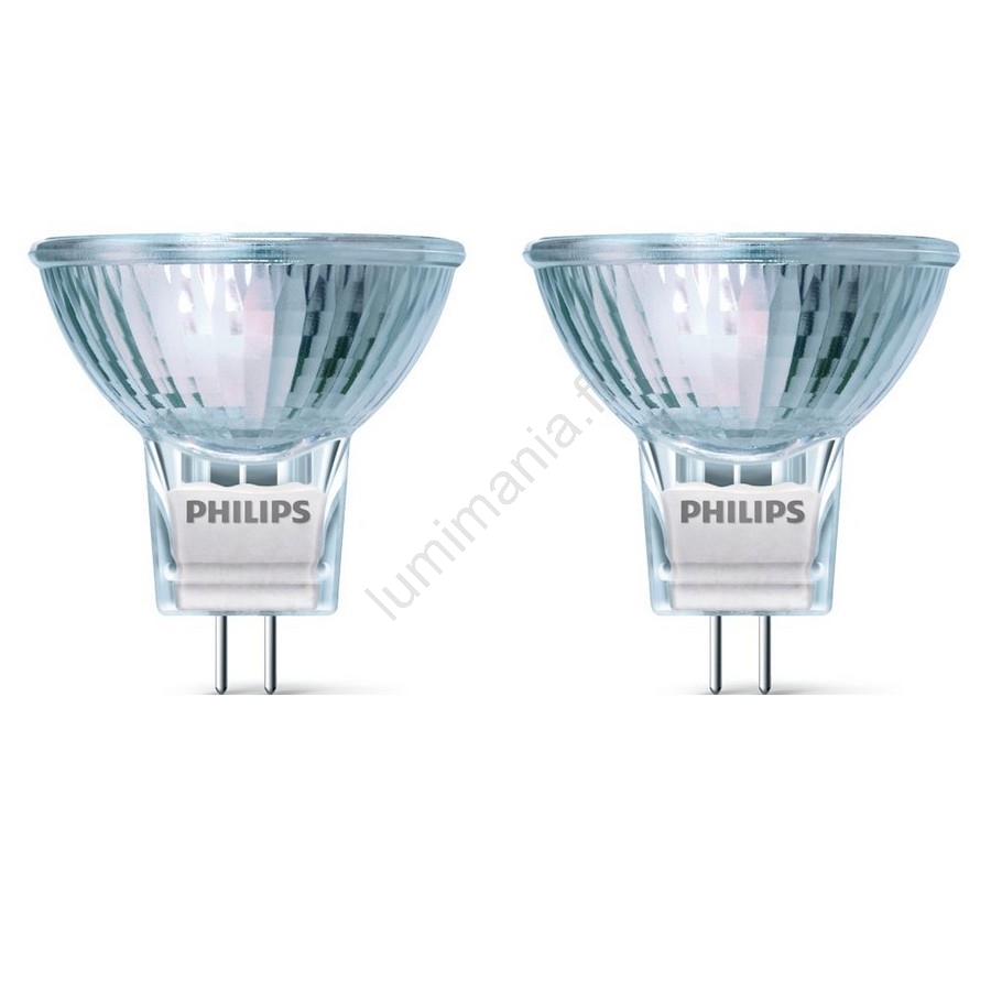 Lot de 2 Ampoule halogène Philips GU4/35W/12V | Lumimania