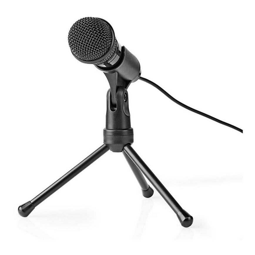Nedis MICTJ100BK - Microphone de table pour PC 1,5V | Lumimania