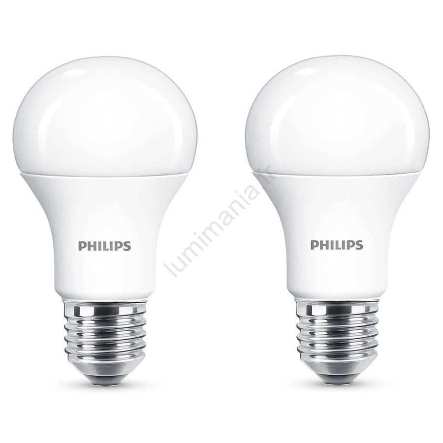 PACK 2x Ampoule LED Philips E27/13W/230V 2700K | Lumimania