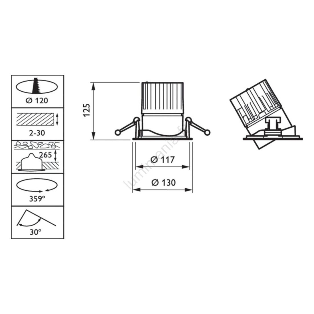 Philips - Spot encastré LED LUXSPACE LED/23,5W/230V | Lumimania