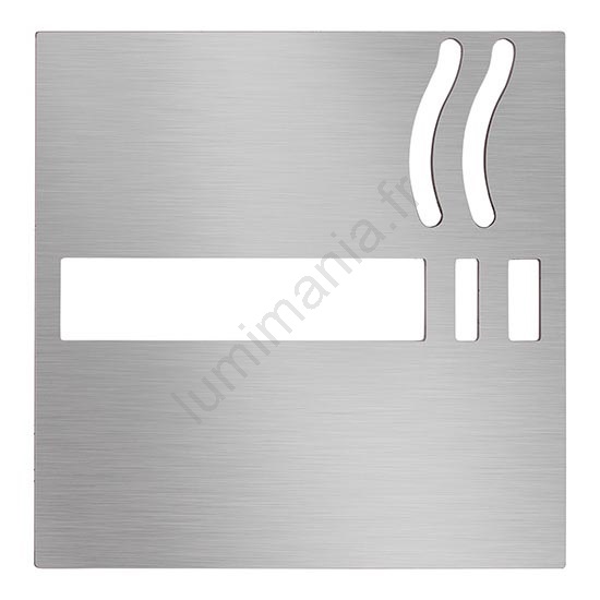 Pictogramme « Fumer » 12x12 cm, inox/argenté | Lumimania