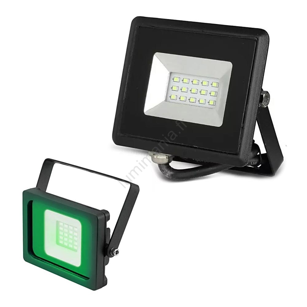 Projecteur LED/10W/230V IP65 lumière verte | Lumimania