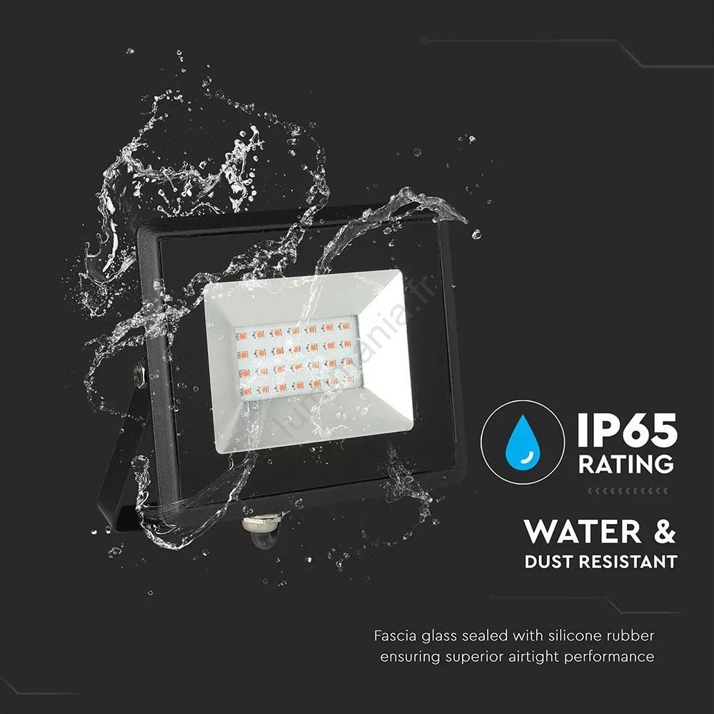 Projecteur LED/20W/230V IP65 lumière rouge | Lumimania