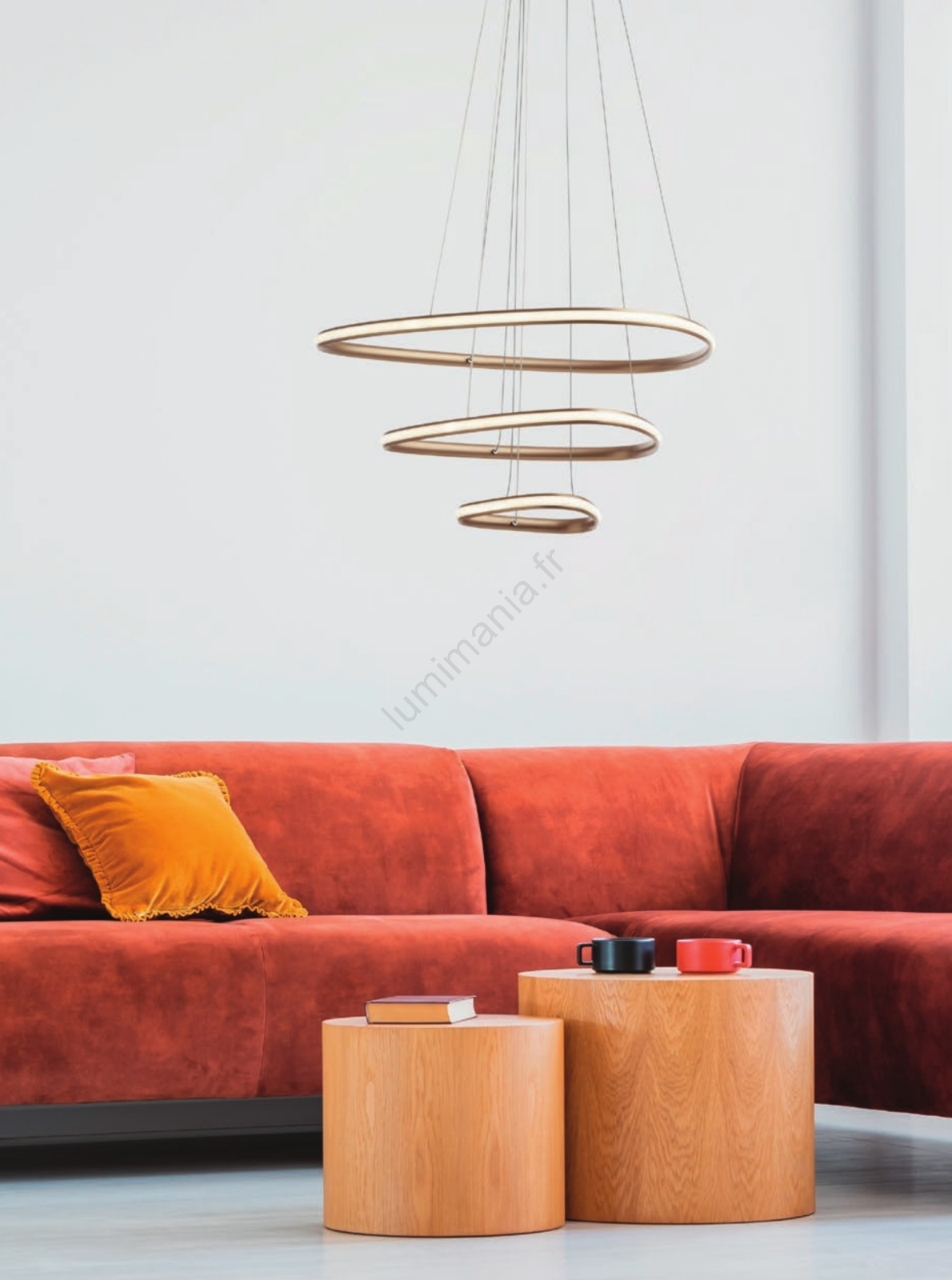 Redo 01-2457 - Suspension filaire LED TRIAD LED/60W/230V 4000K bronze ...