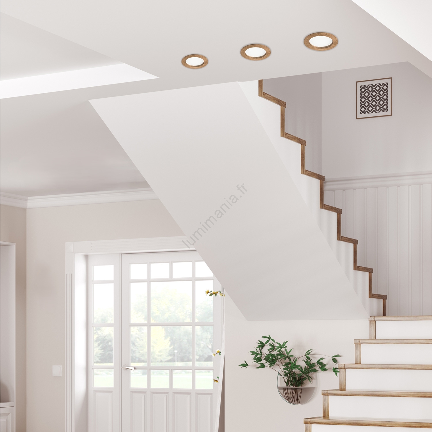 Spot encastrable WOODY SPOT LED/12,5W/230V 4000K noyer ø 16 cm | Lumimania