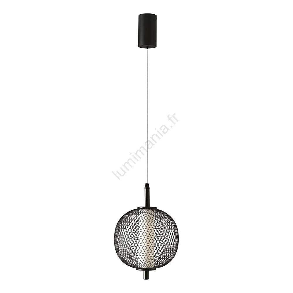 Suspension LED sur câble PUMA LED/10W/230V Ø 20 cm, noire | Lumimania