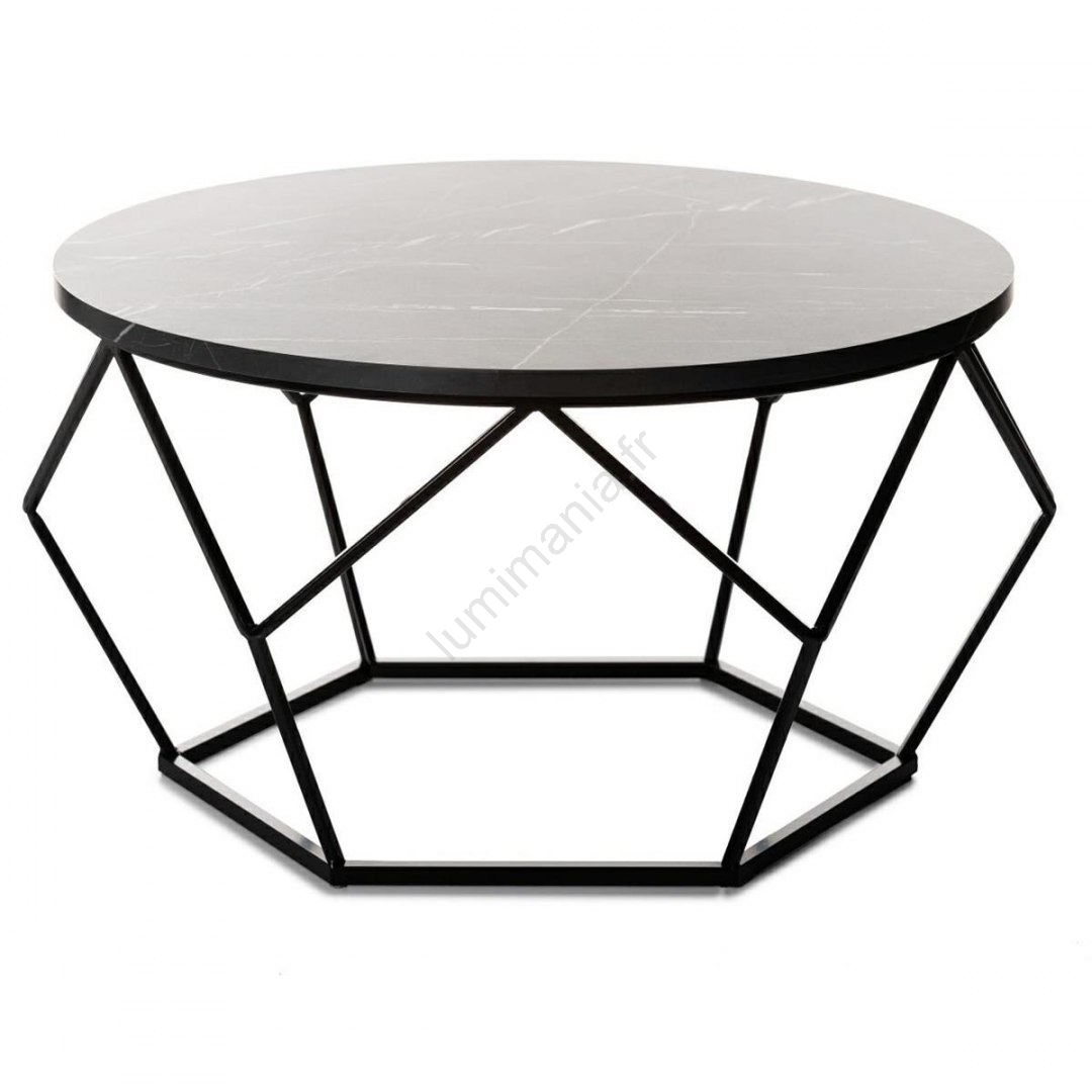 Table basse MARMUR 40x70 cm noire | Lumimania