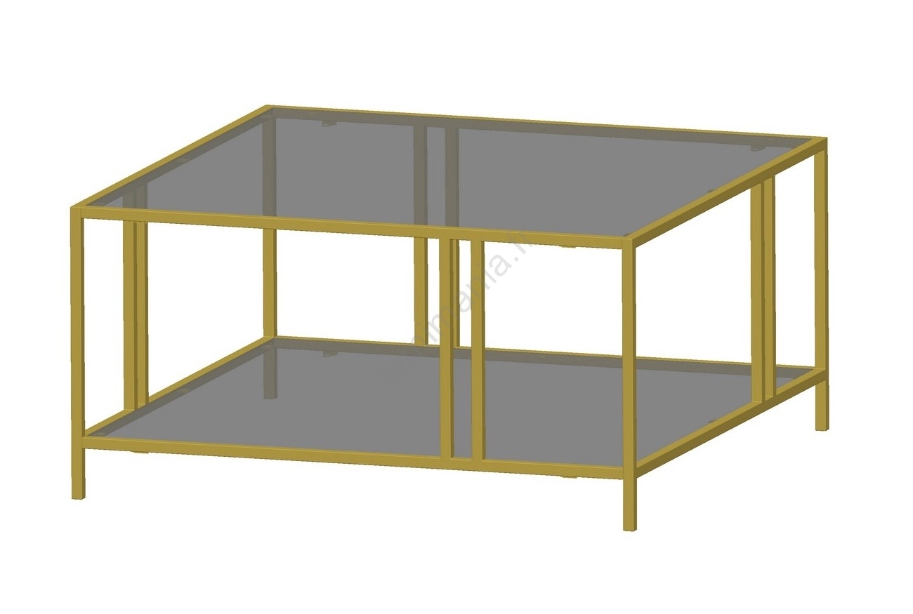 Table basse URANUS 40x80 cm doré/noir | Lumimania