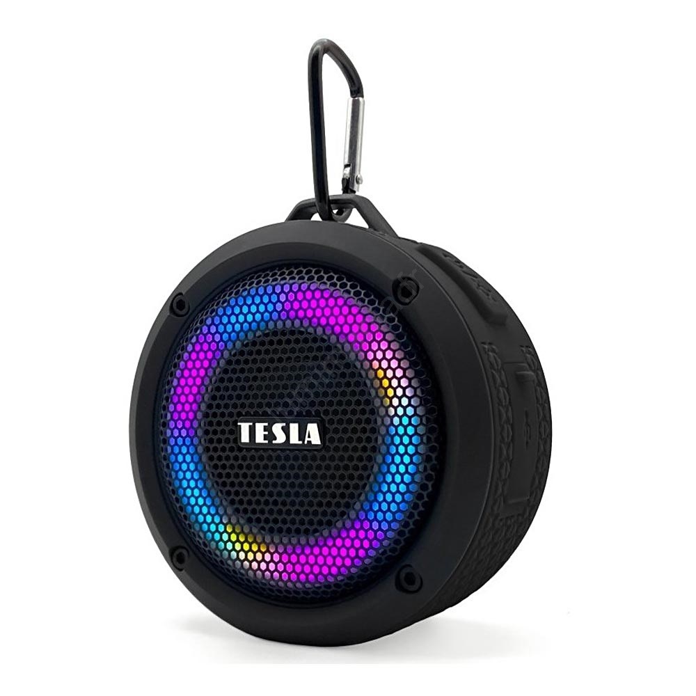 TESLA Electronics - Enceinte sans fil LED RGB 5W/1200 mAh/3,7V IPX7 ...