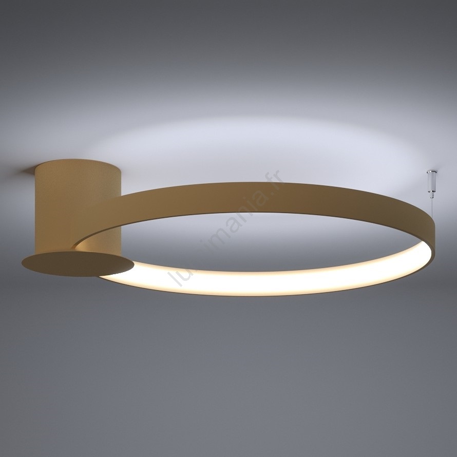 Thoro TH.223 - Plafonnier LED RIO LED/30W/230V CRI95 4000K diam. 55 cm doré | Lumimania