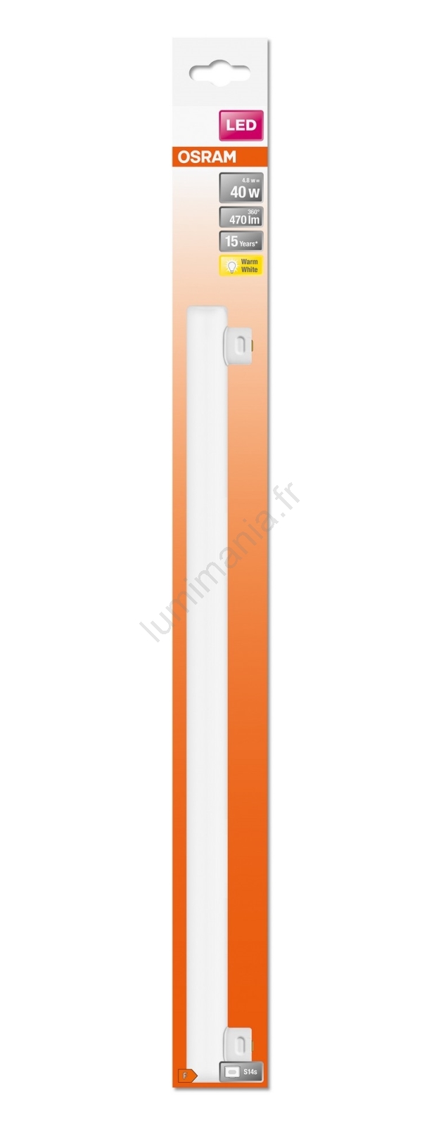 Tube fluorescent LED S14s/4,8W/230V 2700K 50 cm - Osram | Lumimania