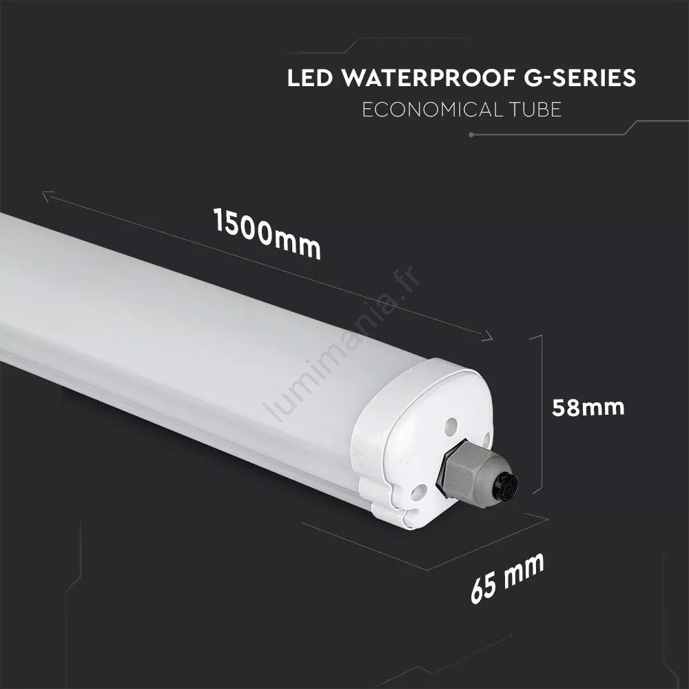 Tube LED industriel G-SERIES LED/48W/230V 6400K 150cm IP65 | Lumimania